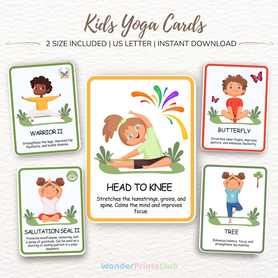 Kids Yoga Poses Flashcards | Printable Classroom Activity (digital ...