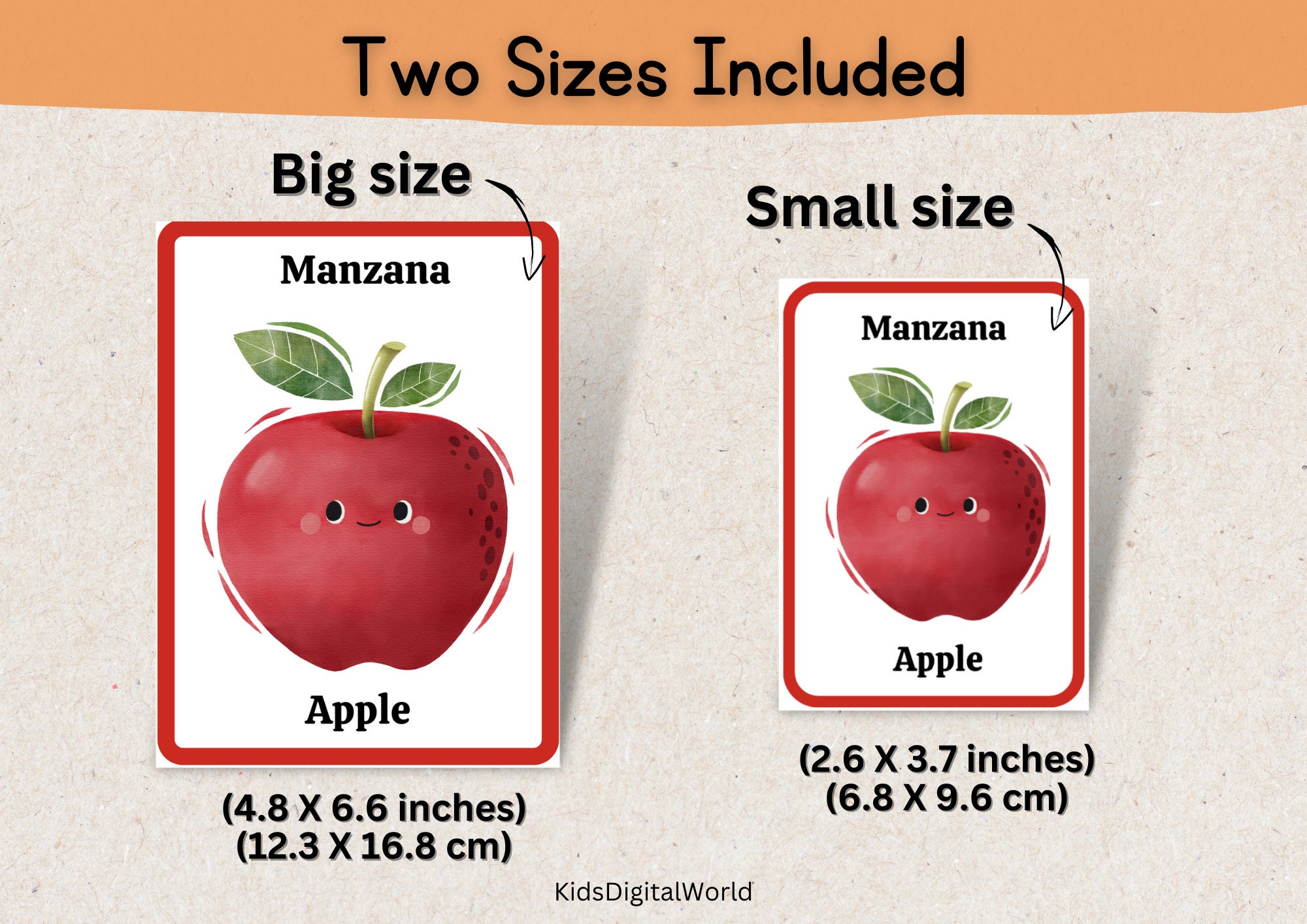 50 Colorful Bilingual Fruits and Vegetables Card Montessori - Etsy