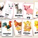 Bilingual Farm Animals Educational Cards | Montessori Flash Cards ...