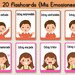 Spanish Feelings and Emotions Toddler Flash Cards Emotion Flashcards ...
