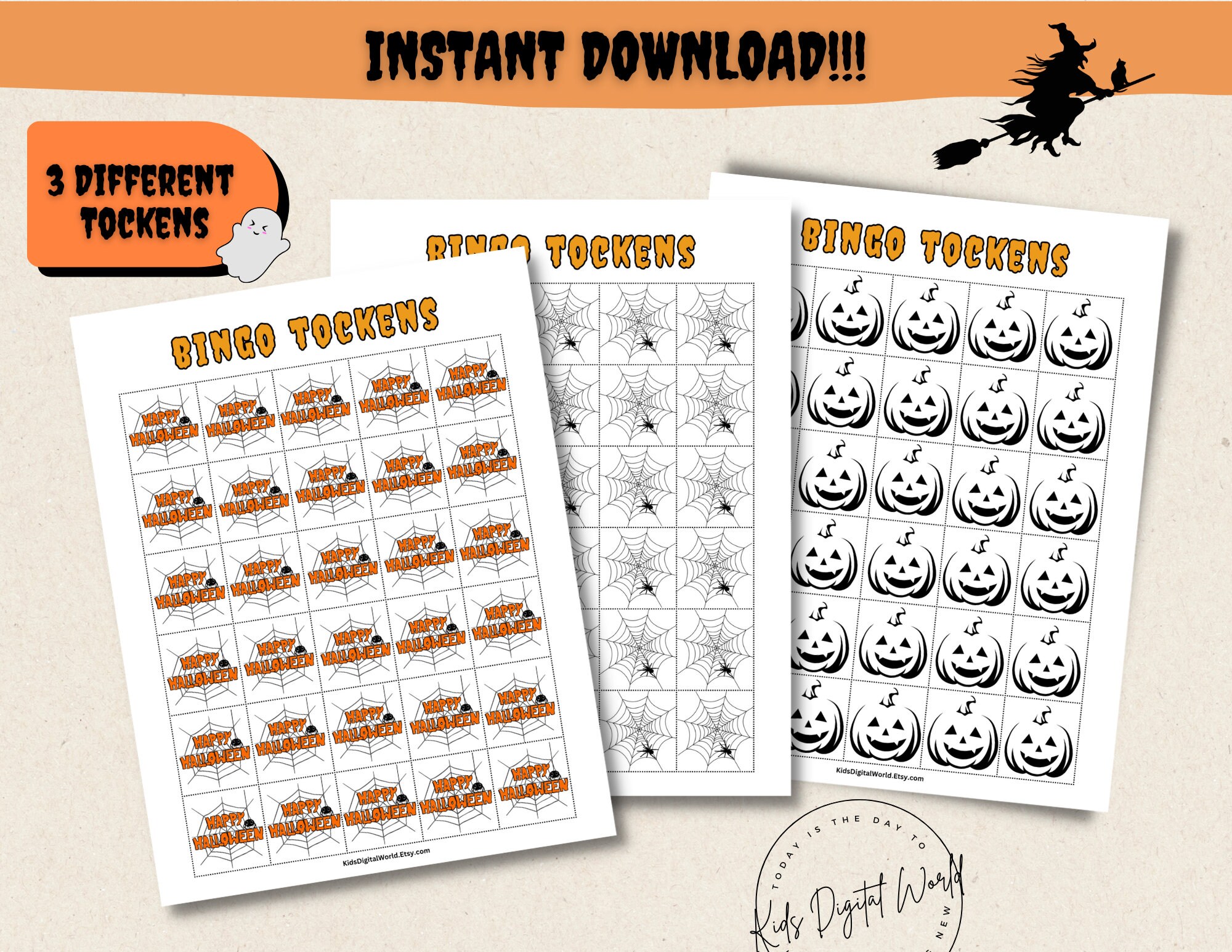 30 Halloween Bingo Cards, Fun Halloween Activity, Boards Games, Kids ...