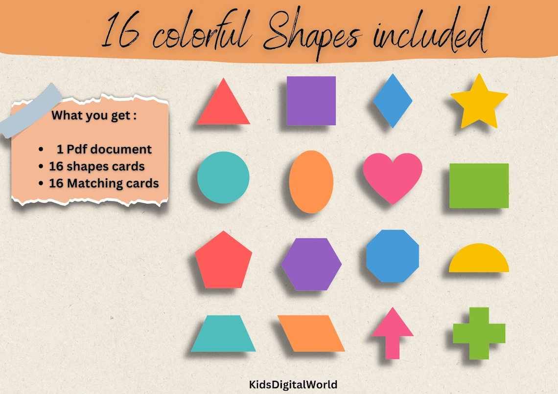 Bilingual Shapes Flashcards: Montessori Homeschool Printable (PDF) - Etsy