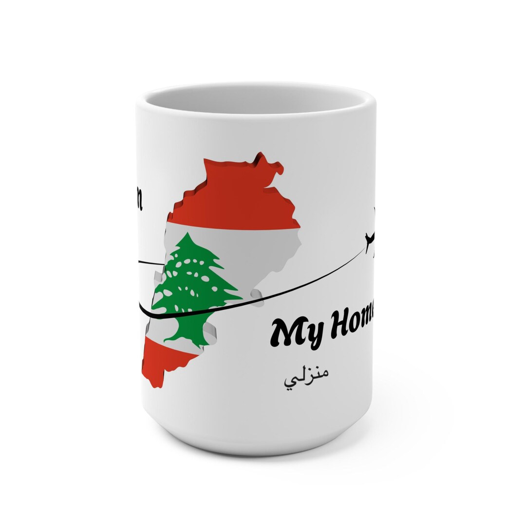 Lebanese Mug 15oz, Lebanon Flag Coffee Cup, Middle Eastern Heritage ...