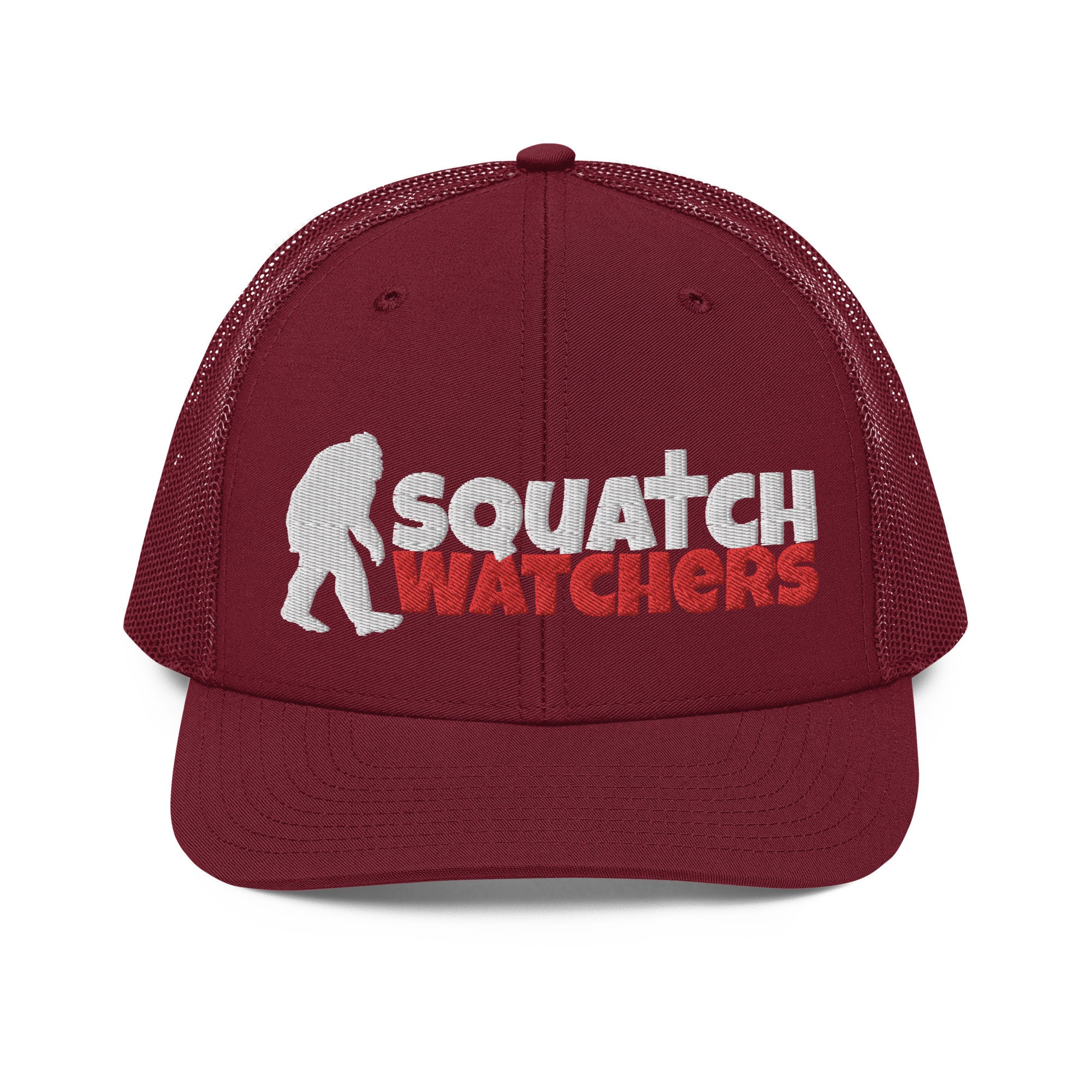 3D Puff Squatch Watchers Bigfoot Richardson Trucker Cap | Bigfoot ...