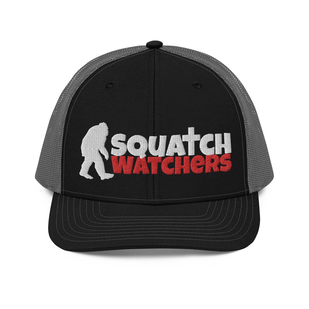 3D Puff Squatch Watchers Bigfoot Richardson Trucker Cap | Bigfoot ...