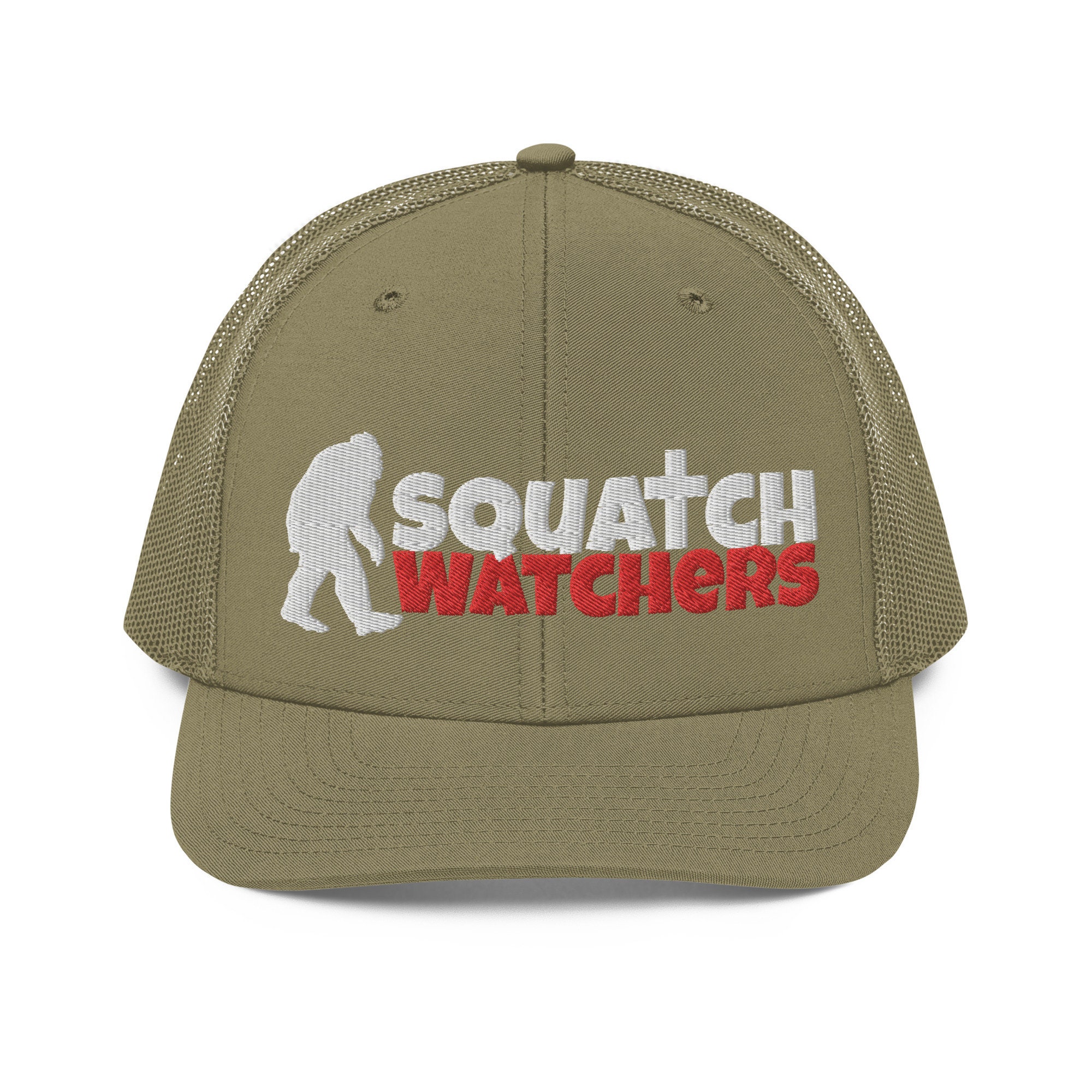 3D Puff Squatch Watchers Bigfoot Richardson Trucker Cap | Bigfoot ...