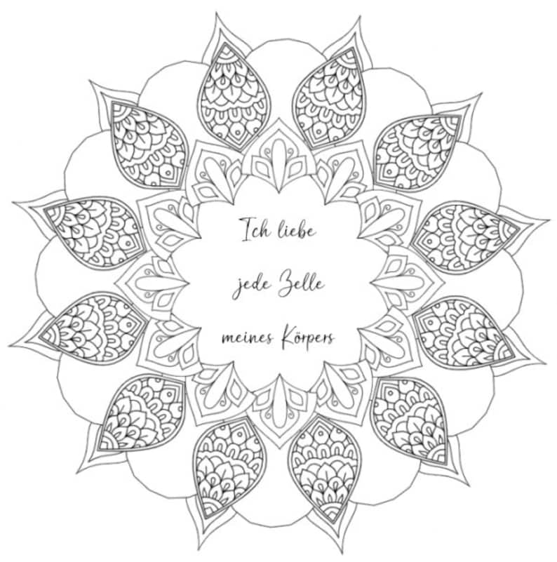 5 Mandalas to Color With Affirmation Sayings - Etsy