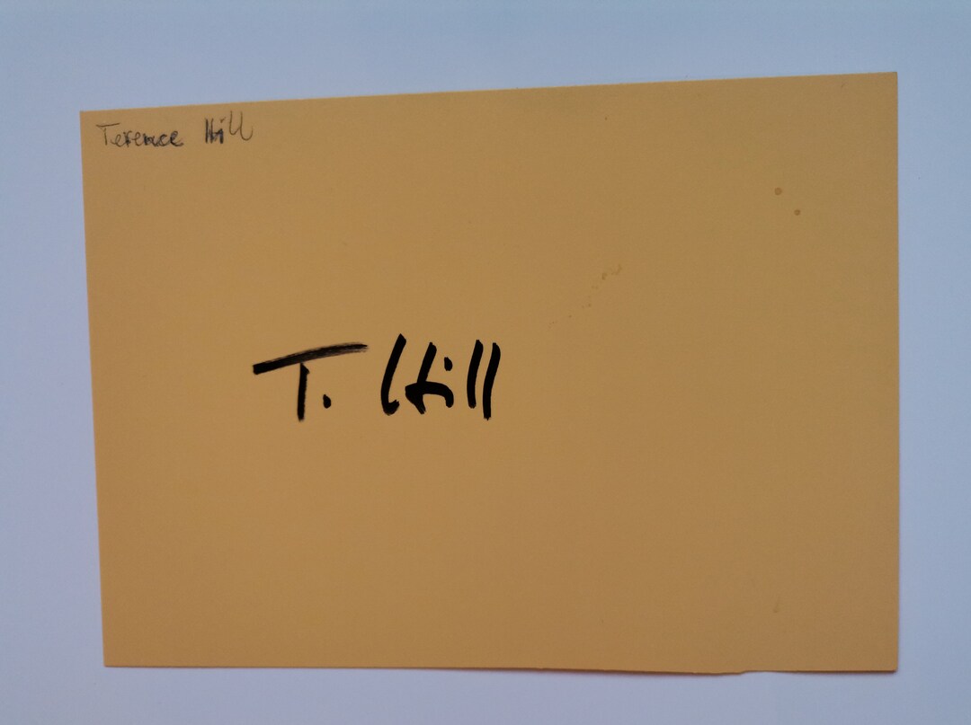 Terence Hill Signed Autographed Index Card 6x4 - Etsy