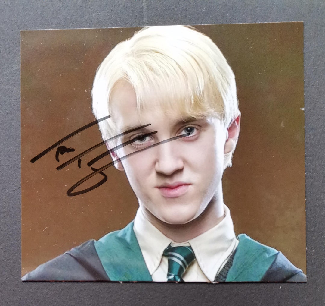 Tom Felton as Draco Malfoy, Harry Potter, Signed Autographed Photo 4x4 ...
