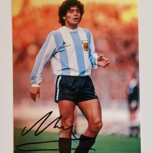 Diego Maradona, Argentina Soccer Legend Signed Autographed 6x4 Photo - Etsy
