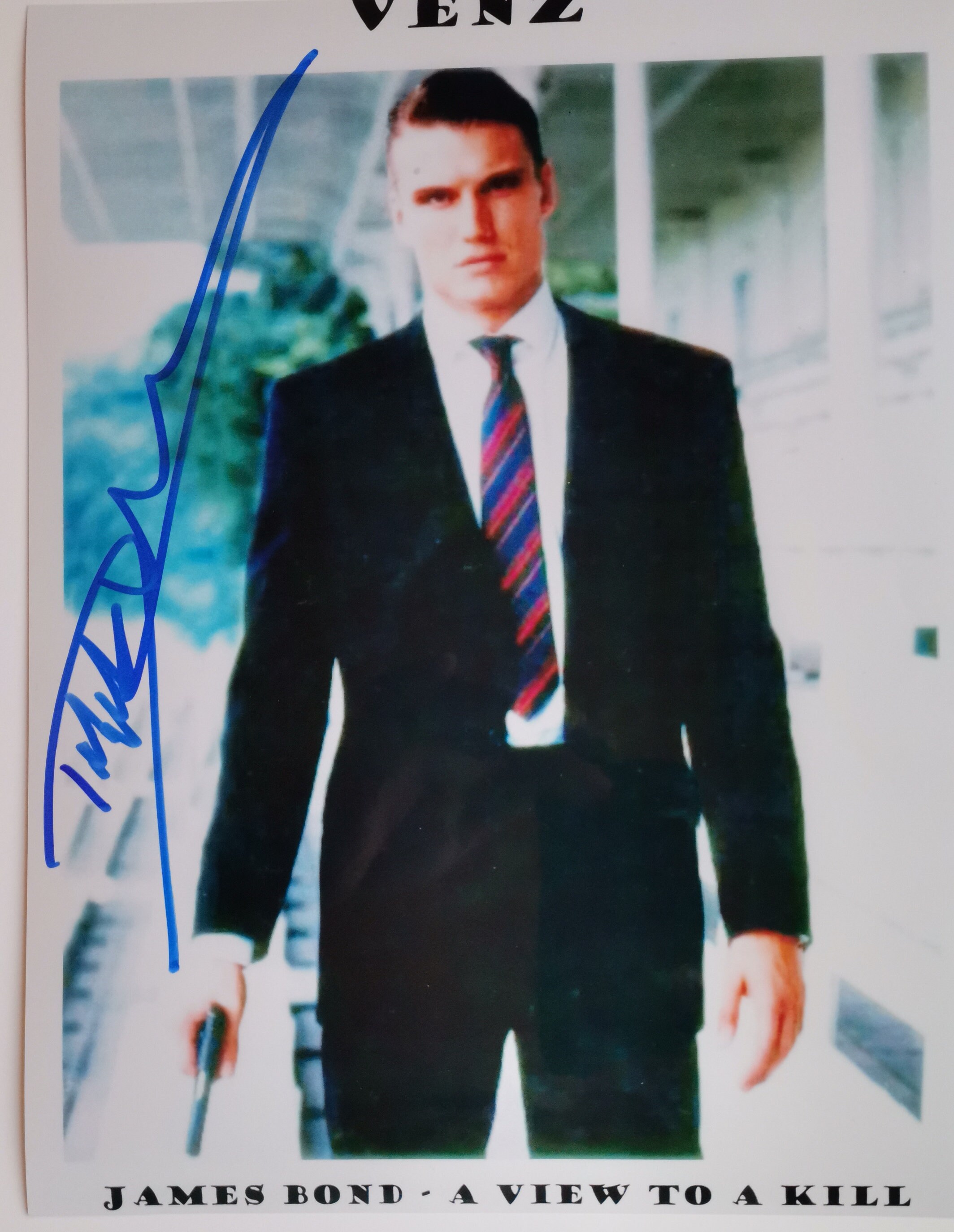 Dolph Lundgren as Venz in James Bond 007 A View to a Kill, Signed ...