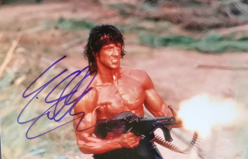 Rambo Sylvester Stallone Signed Autograph Photo - Etsy