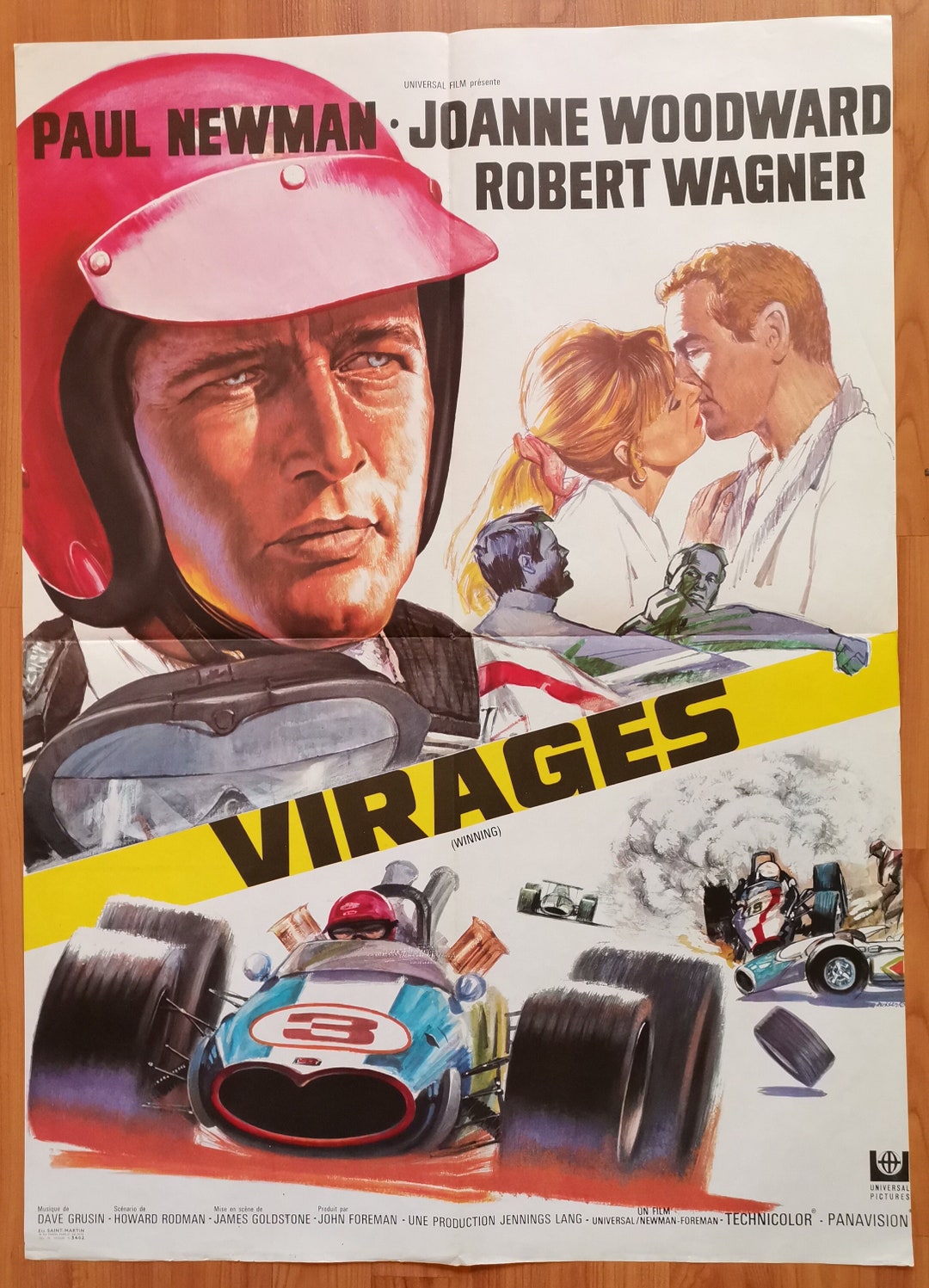 Virages winning, Paul Newman, Joanne Woodward, 1969, Original Frenc ...