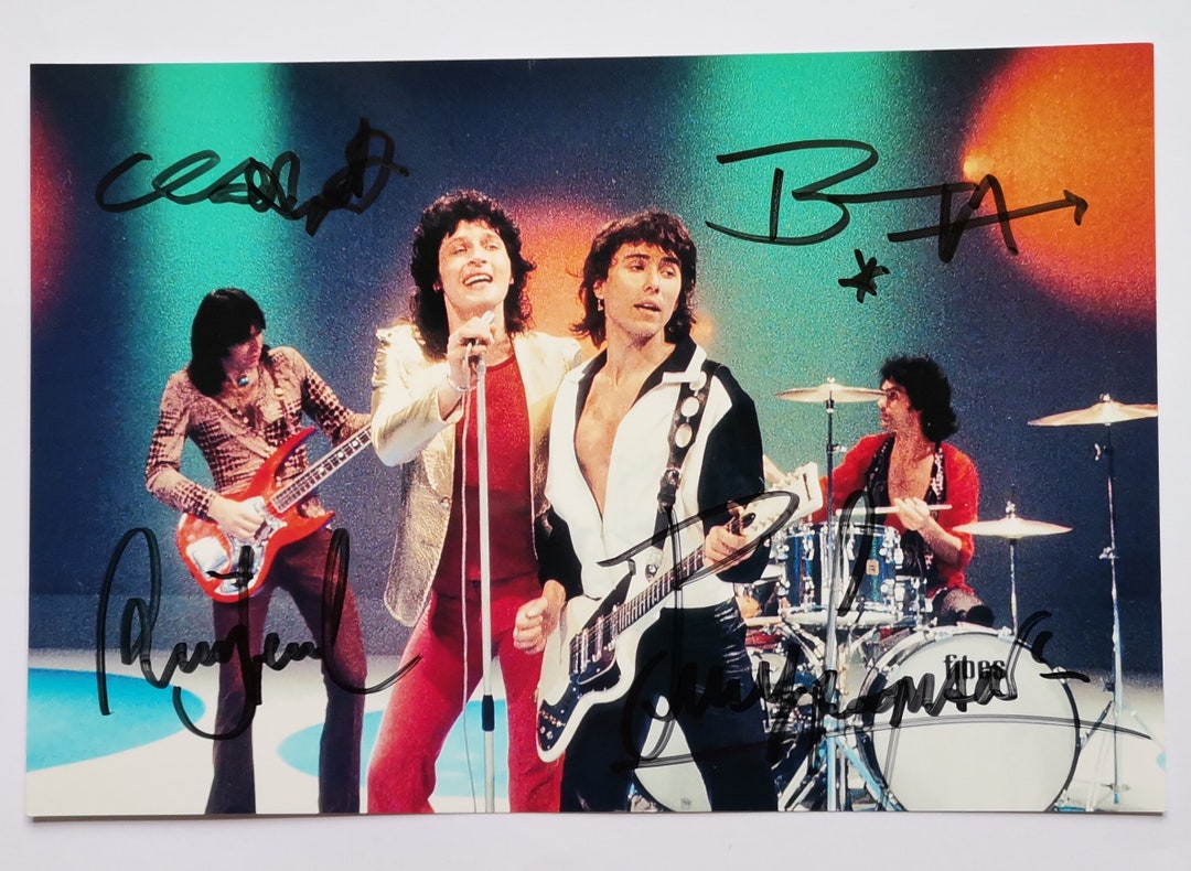Golden Earring Band Signed Autograph Photo, Barry Hay, George Kooymans ...