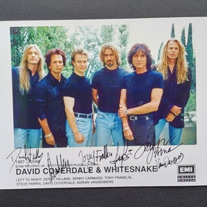 David Coverdale & Whitesnake, Multi Signed 8x6 Photo - Etsy