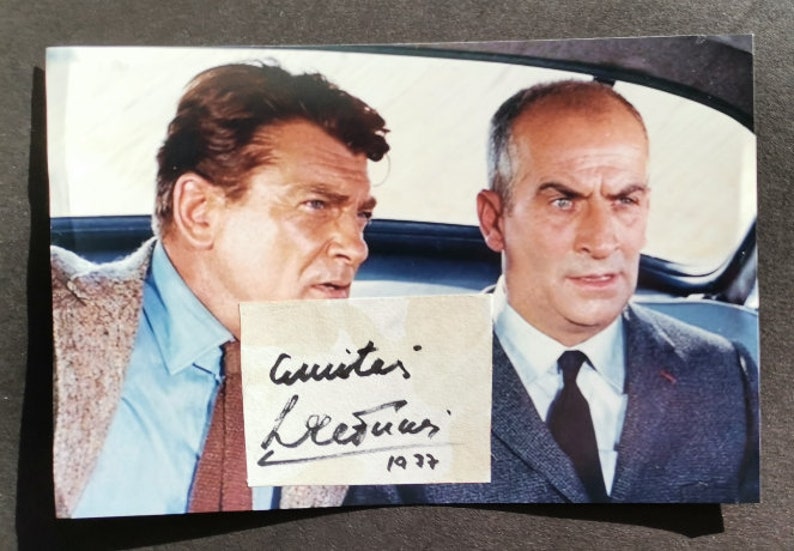 Louis De Funes Fantomas Signed Autograph on Paper - Etsy