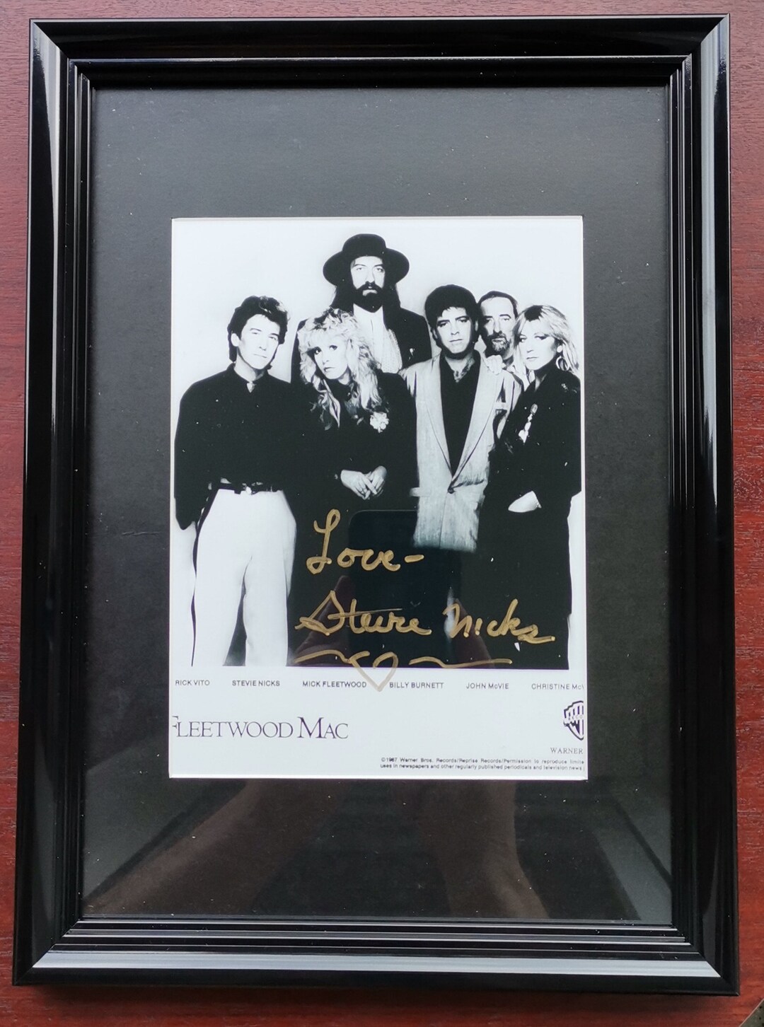 Stevie Nicks, Fleetwood Mac Signed Autographed 8x6 Photo, Framed - Etsy