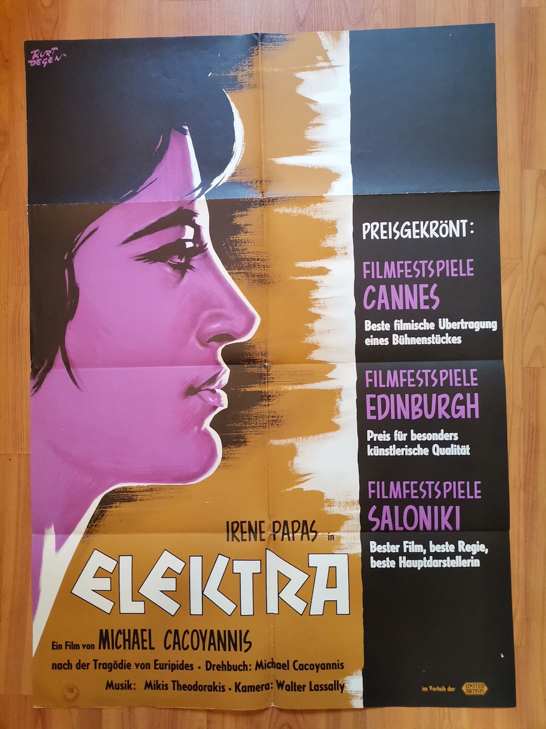Elektra, Irene Papas, Giannis Fertis, Original Movie Poster 1963 2333 ...