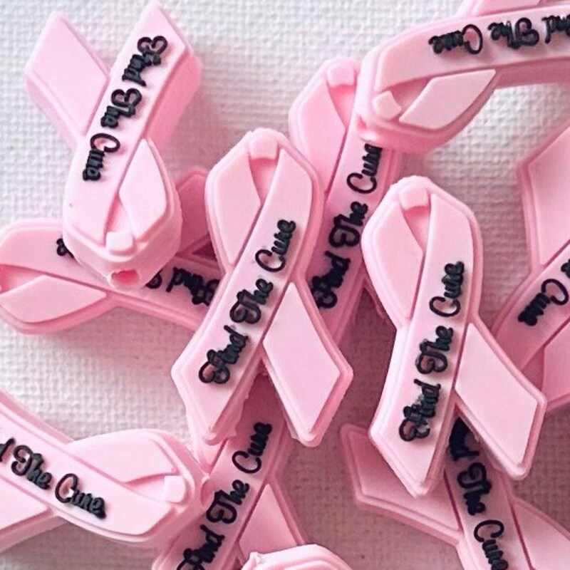 Pink Ribbon Beads - Etsy