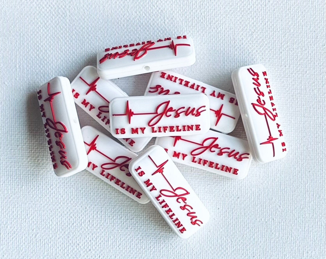 Religious Focal Beadjesus is My Lifeline Focal Beadjesus Silicone ...