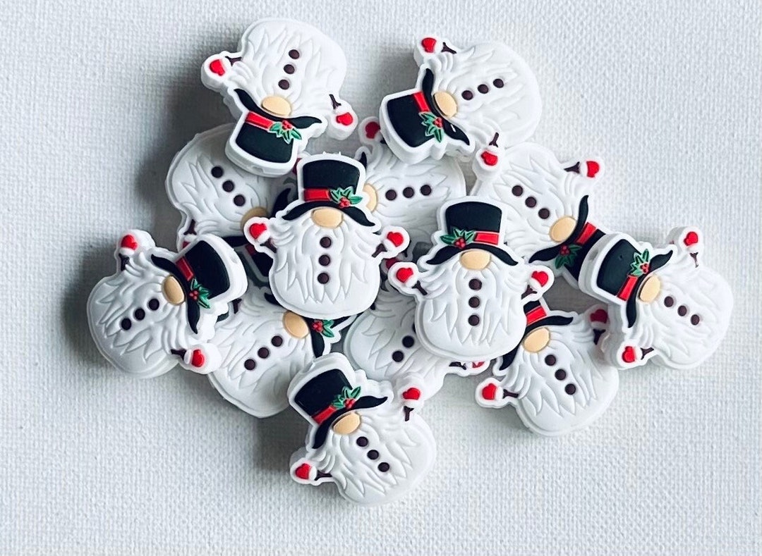 Gnome Snowman Focal Beadsnowman Gnome Silicone Beadchristmas Focal ...