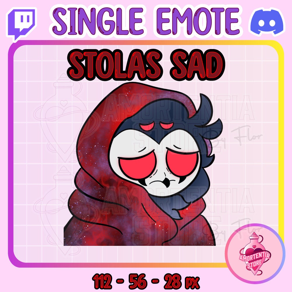 Stolas Sad/ PNG/ Emotes/ Streamer/ Helluvaboss/ Twitch/ Discord/ Red - Etsy
