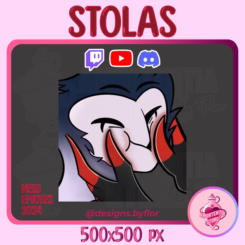 New Stolas Emotes 2024 / PNG/ Emotes/ Streamer/ Helluvaboss/ Twitch ...