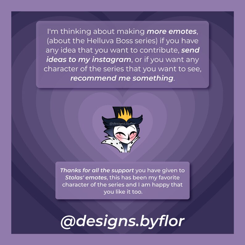 New Stolas Emotes 2024 / PNG/ Emotes/ Streamer/ Helluvaboss/ Twitch ...