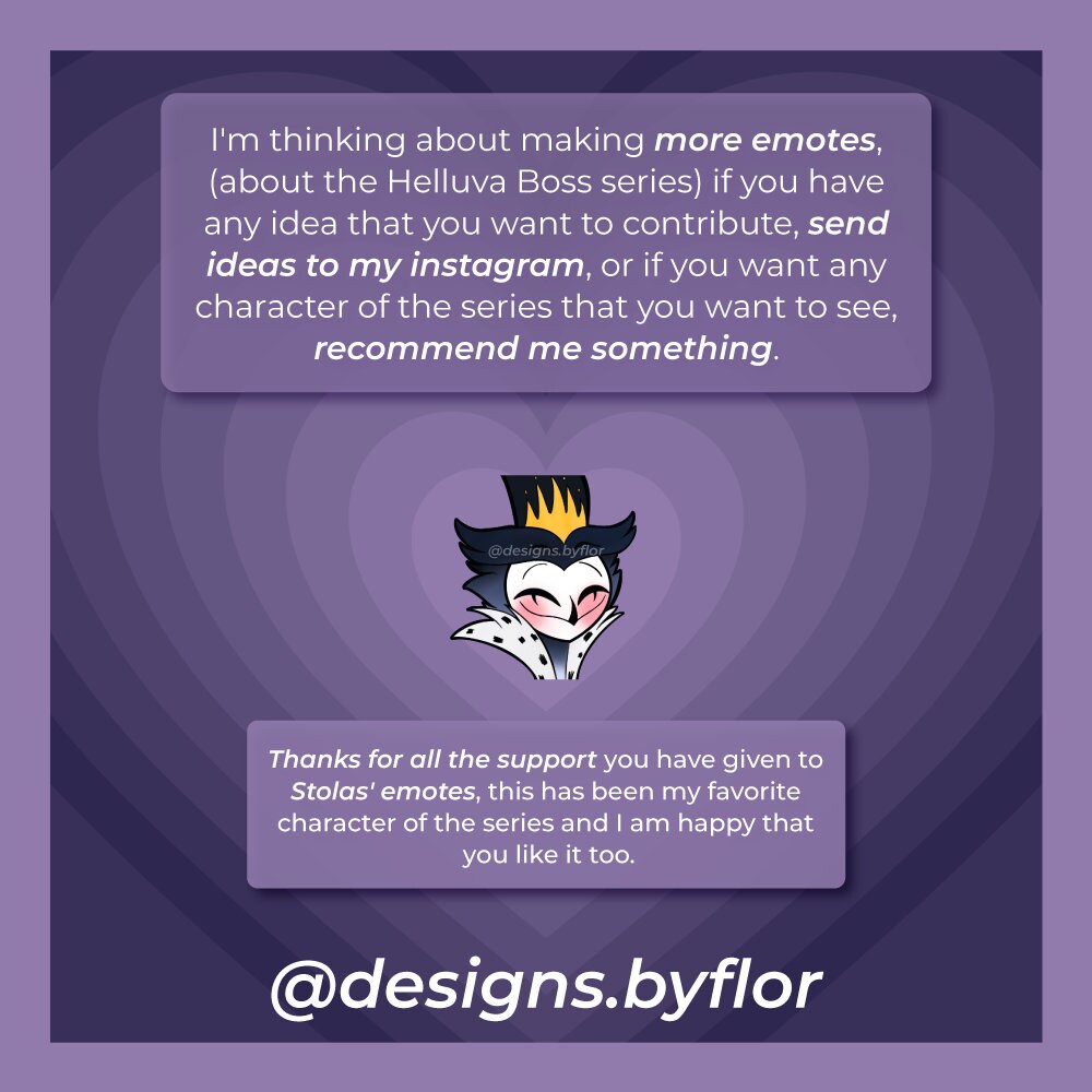 New Stolas Emotes 2024 / PNG/ Emotes/ Streamer/ Helluvaboss/ Twitch ...
