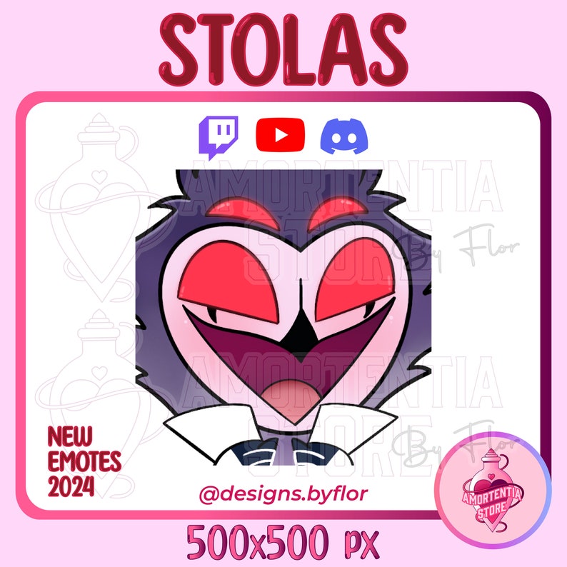 New Stolas Emotes 2024 / PNG/ Emotes/ Streamer/ Helluvaboss/ Twitch ...