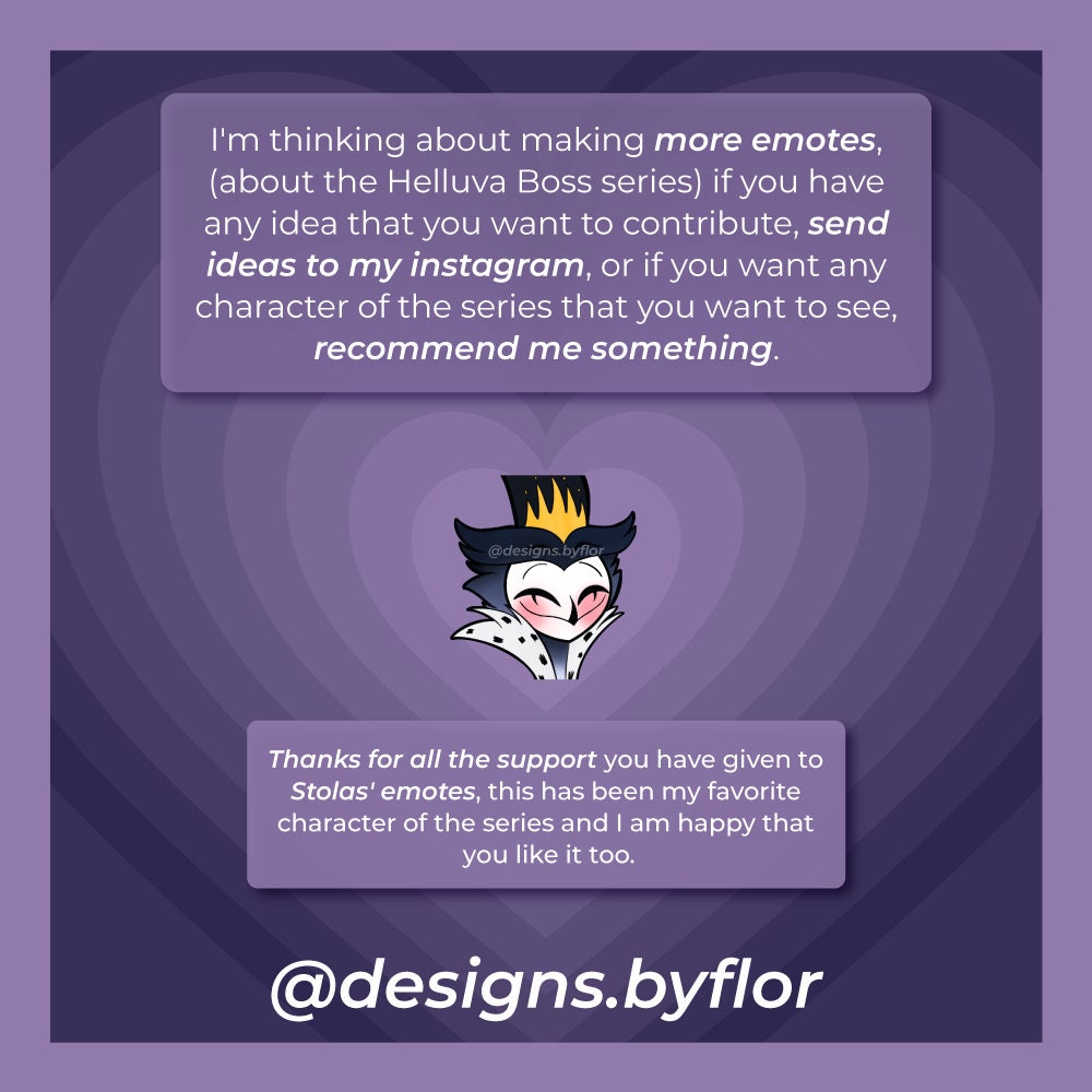 New Stolas Emotes 2024 / PNG/ Emotes/ Streamer/ Helluvaboss/ Twitch ...
