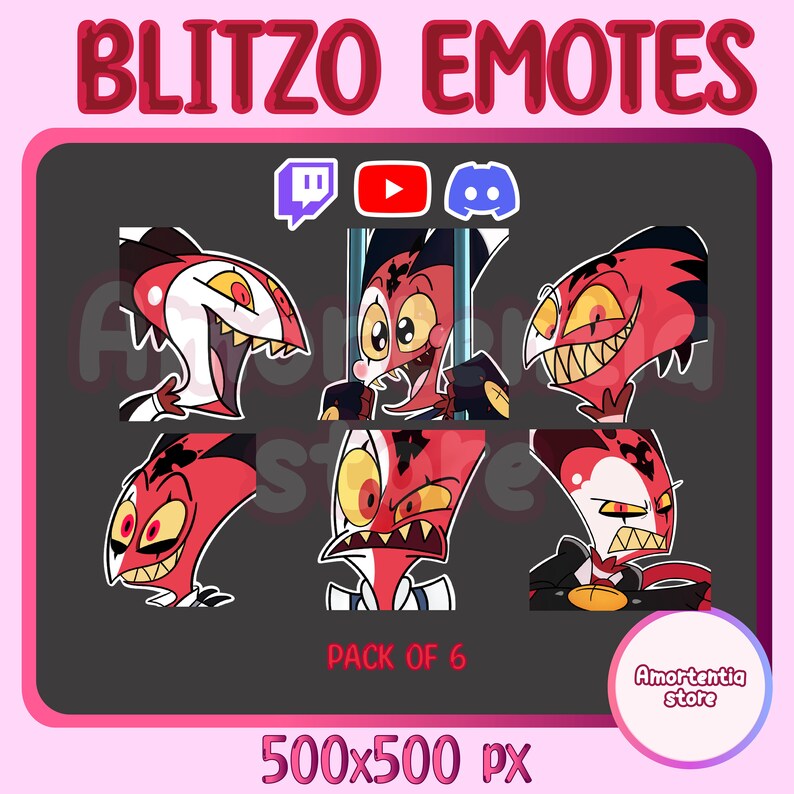 Blitzo/emotes Blitzo/ Helluva Boss / Blitzzy/ Stolas/ Red/ Twitch ...