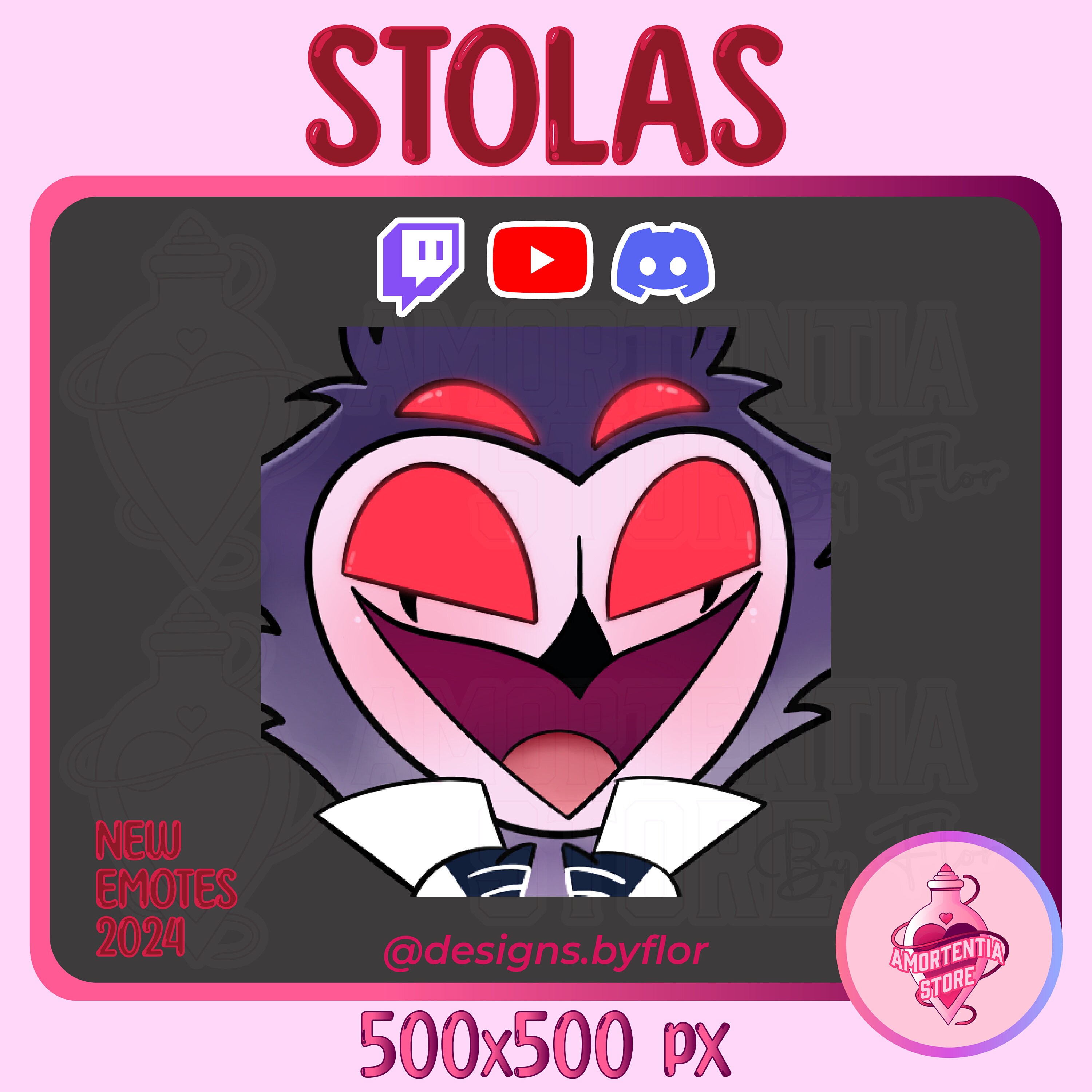 New Stolas Emotes 2024 / PNG/ Emotes/ Streamer/ Helluvaboss/ Twitch ...