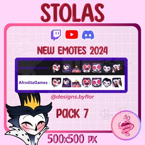 Stolas Emotes New Pack2024 / PNG/ Emotes/ Streamer/ Helluvaboss/ Twitch ...
