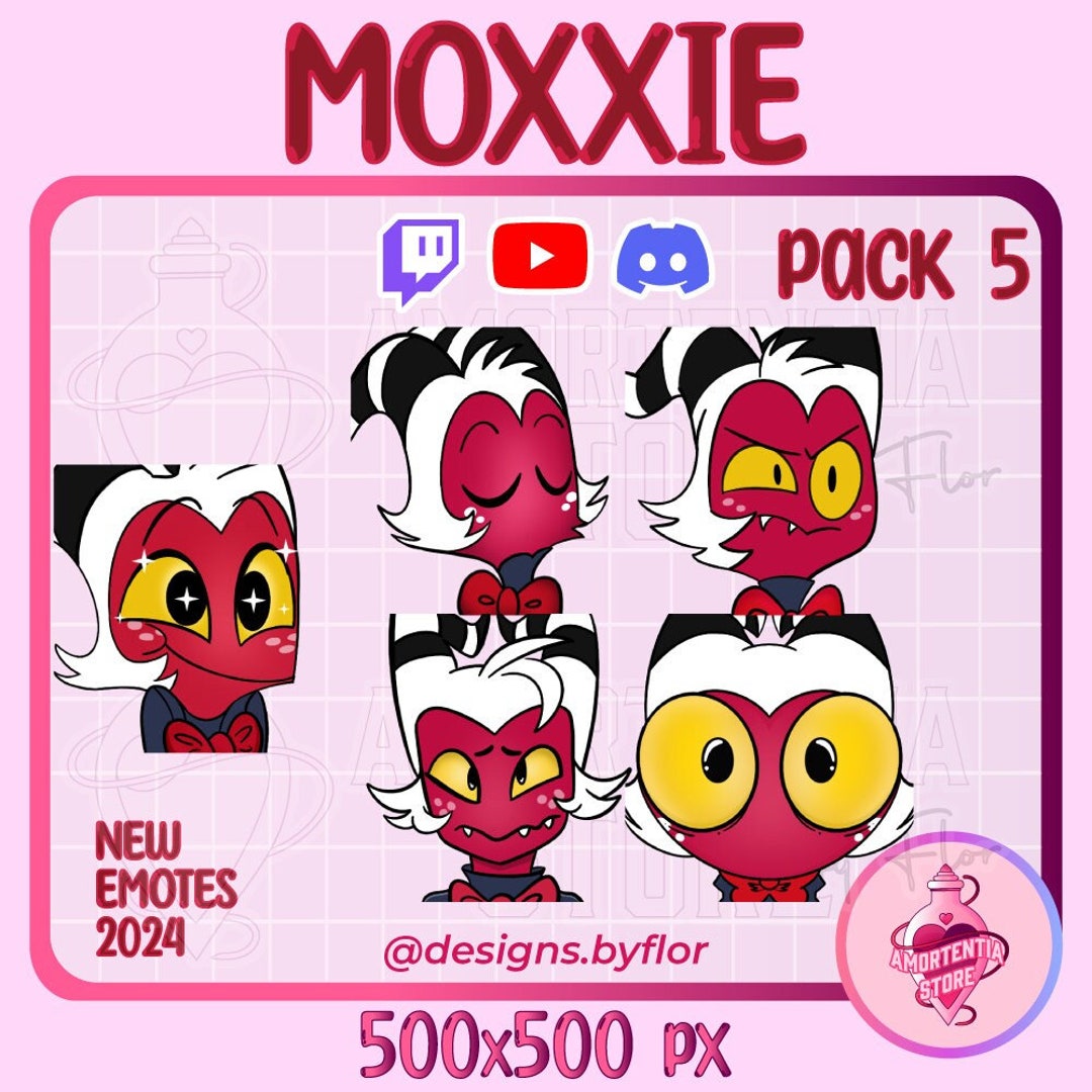 Moxxie Emotes/ Helluva Boss Series/ Moxxie/ Red/ PNG/ Twitch/ Discord ...