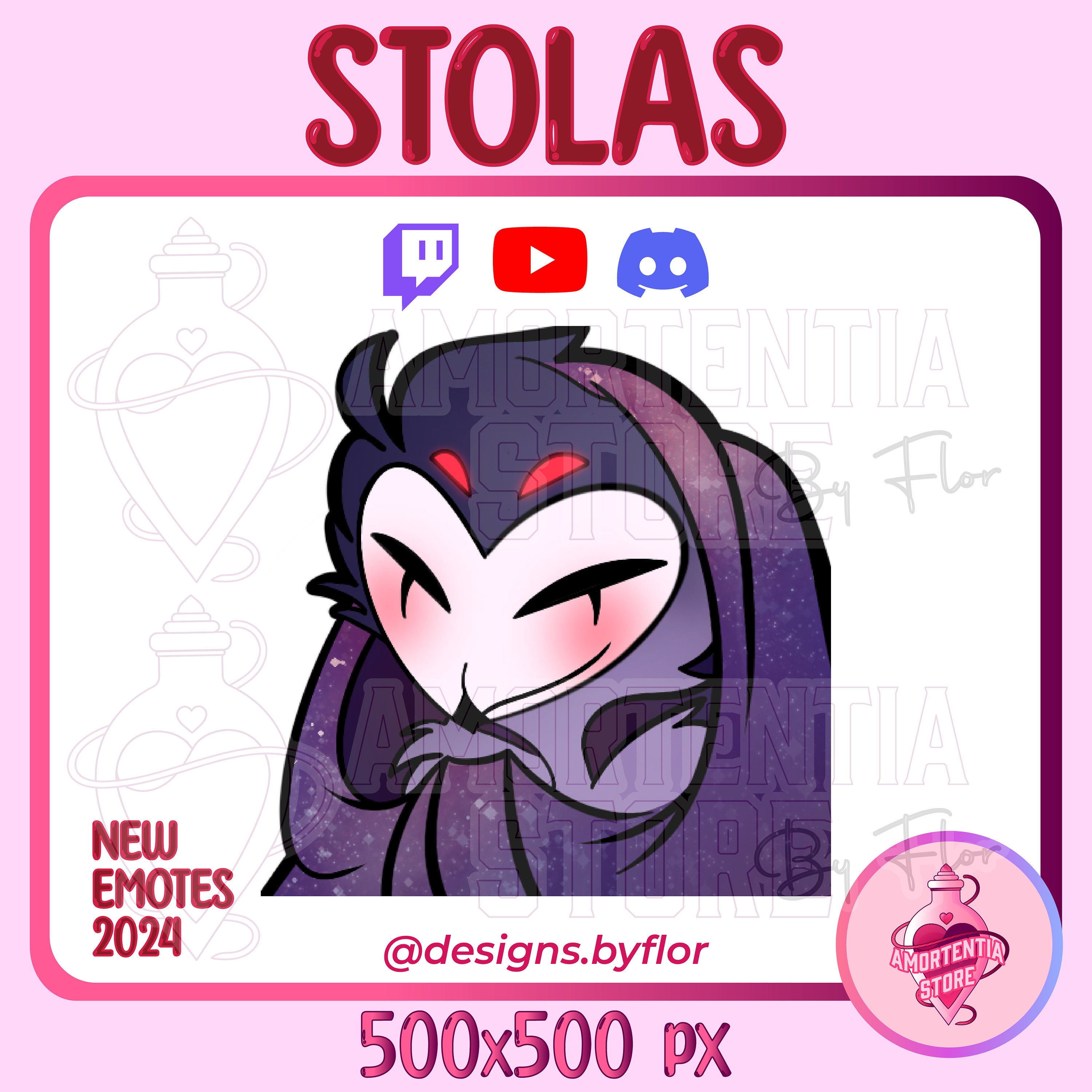 New Stolas Emotes 2024 / PNG/ Emotes/ Streamer/ Helluvaboss/ Twitch ...