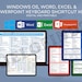 Bundle Microsoft Windows + Word + Excel + Powerpoint Keyboard Shortcuts ...