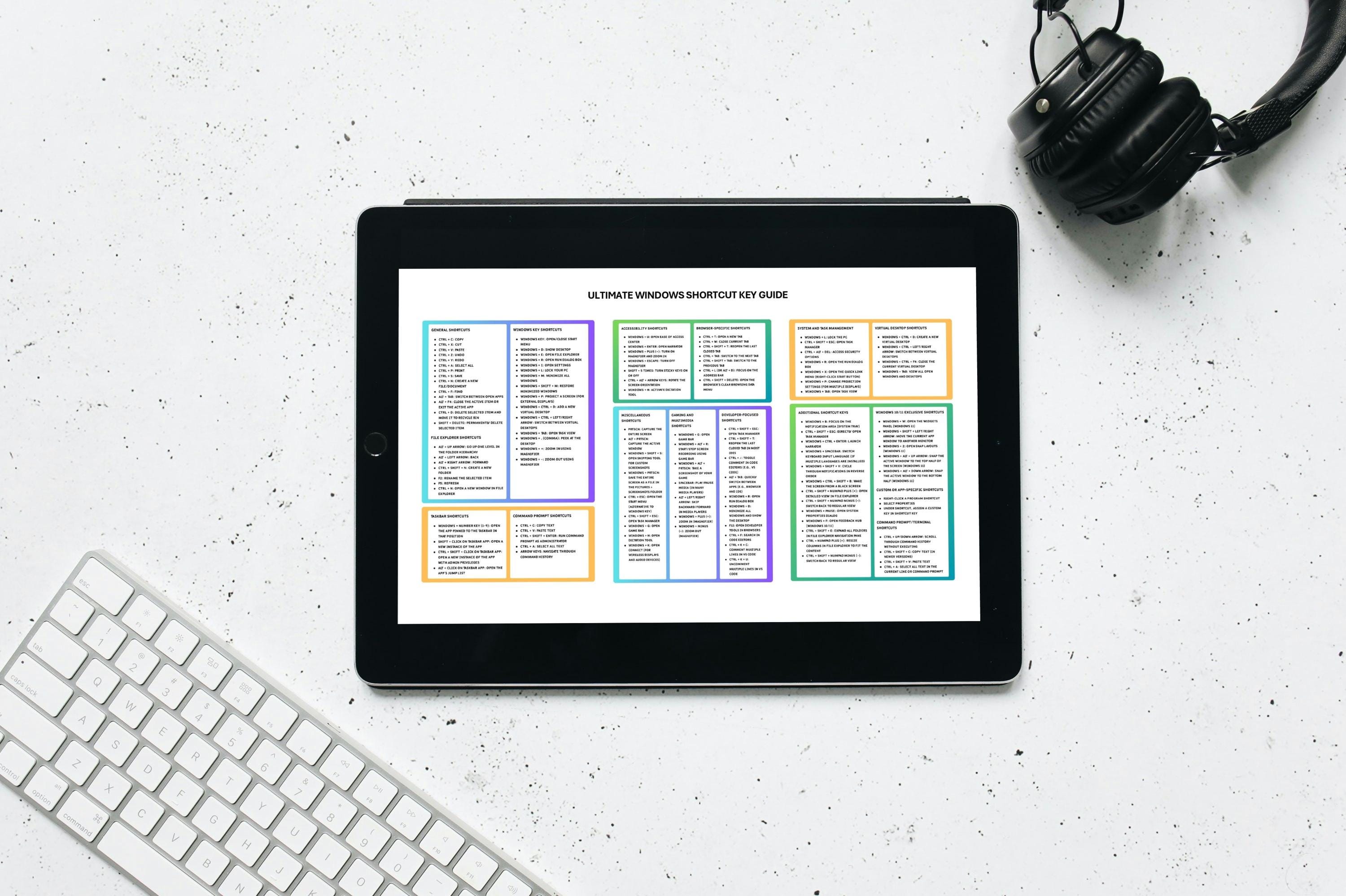 Windows Shortcut Key Guide | Printable Cheat Sheet for Windows Users ...