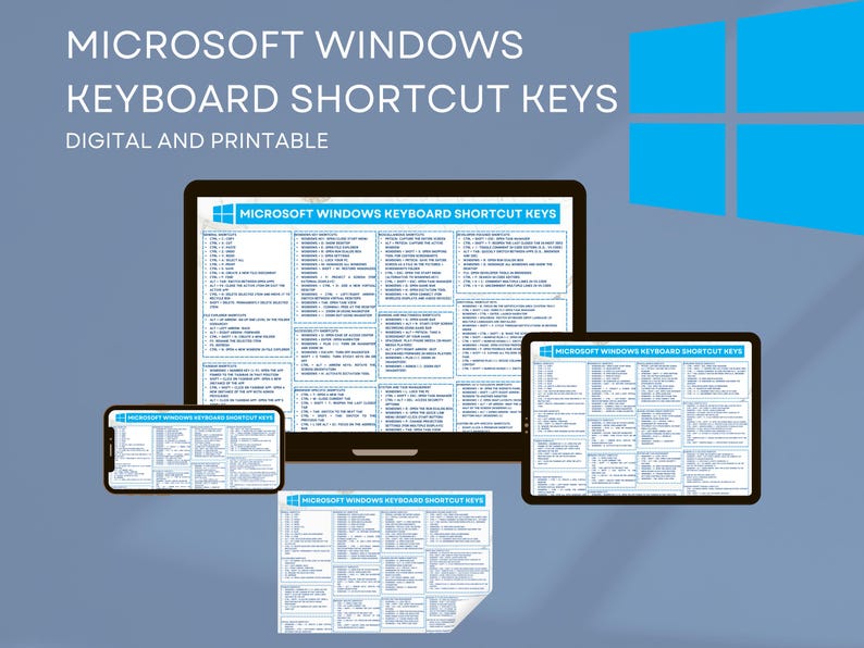 Windows Shortcut Key Guide | Printable Cheat Sheet for Windows Users ...