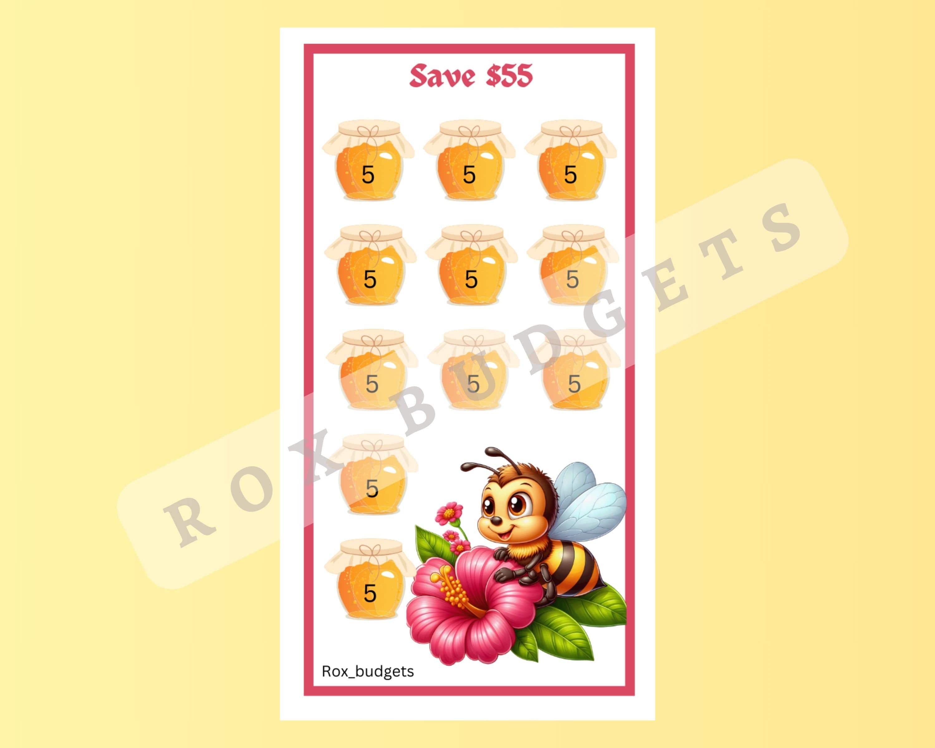 3 A6 Bee Low Income Mini Savings Challenge Digital Download - Etsy