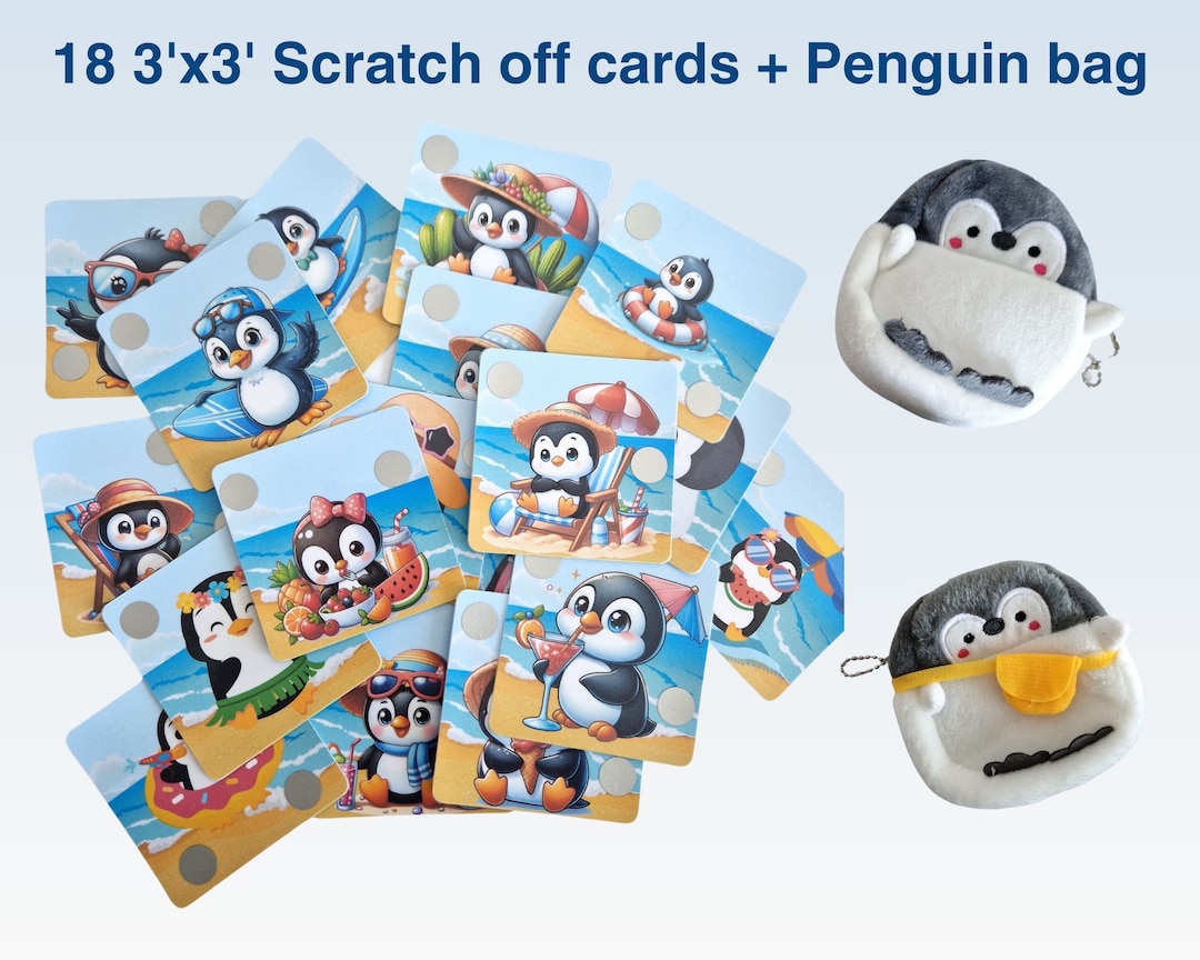 Summer Penguin Scratch off Savings Challenge Cards Save 150 Physical ...