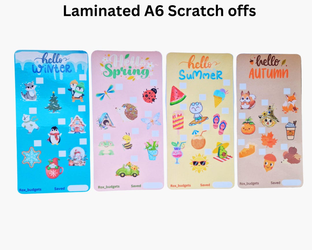 4 Seasons Challenges | Seasonal Roll and Save Savings Challenge | A6 ...
