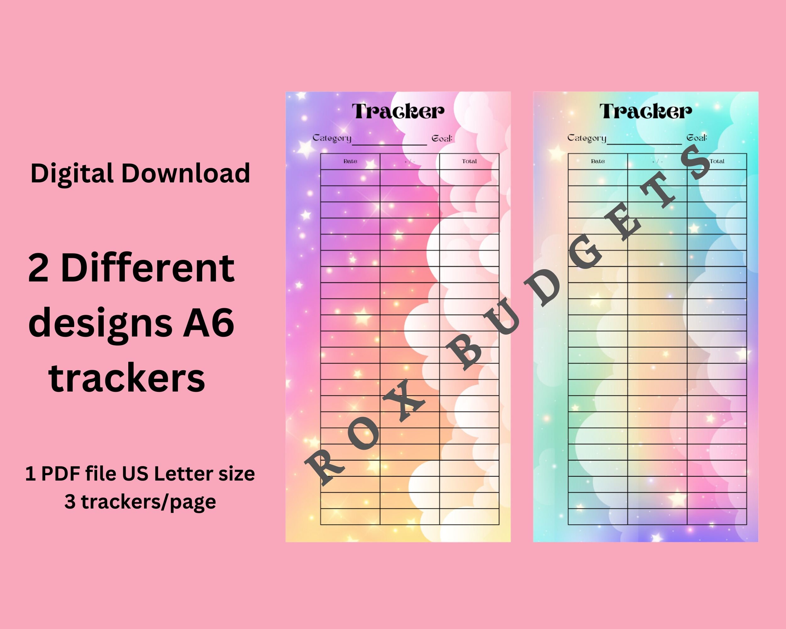Rainbow Cash Trackers FREE IOU Slips Printable Insert cash Envelope ...