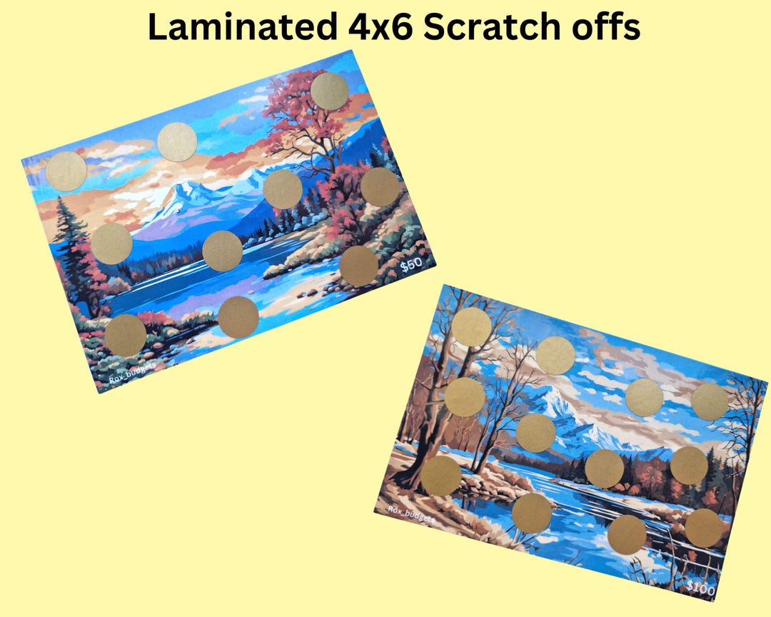 Late Fall Scratch off Savings Challenge | 4x6" | Physical Item - Etsy