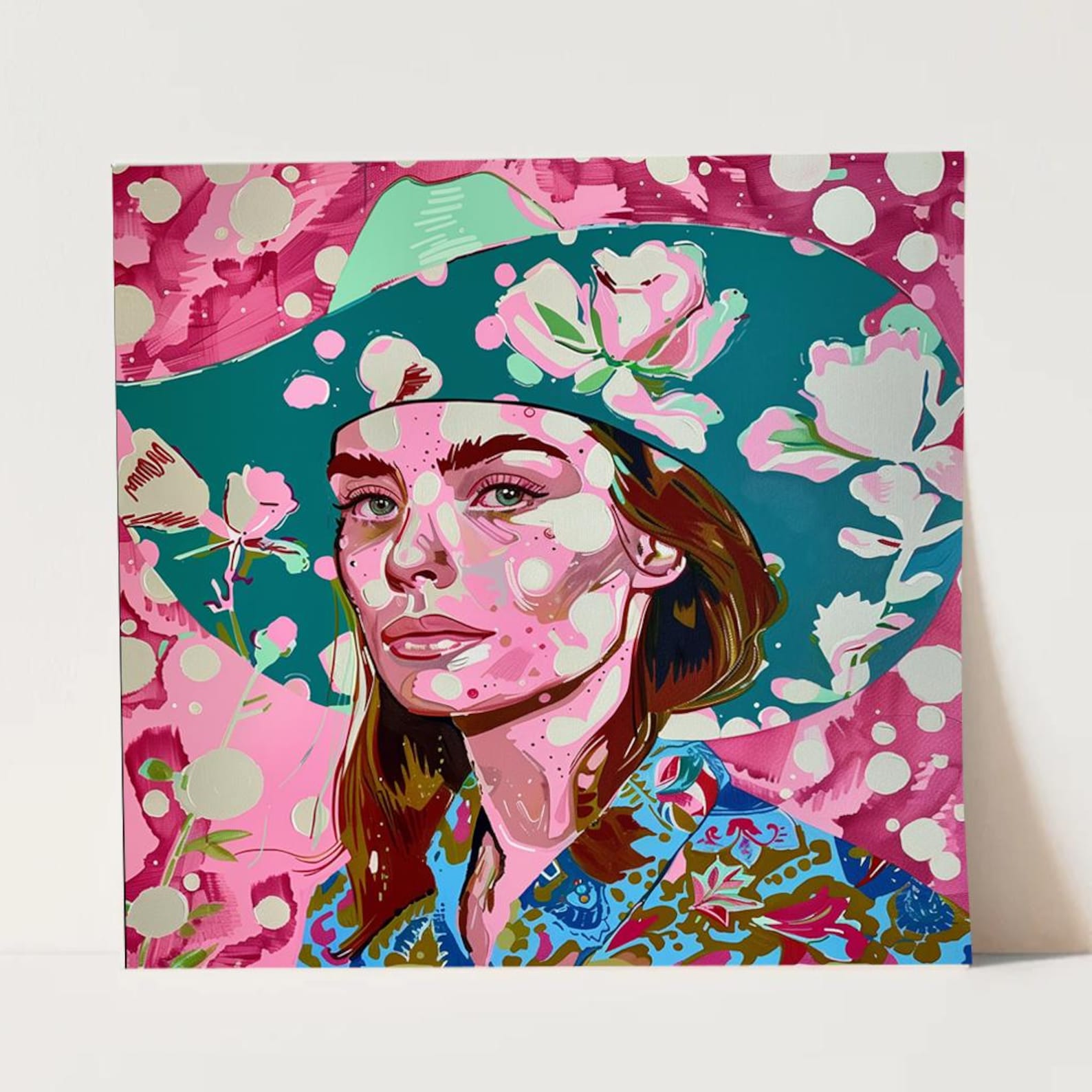 ART PRINT Western Pop Art Cowgirl Western Girl Face Modern Contemporary ...