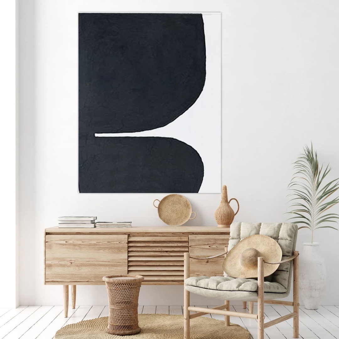 Fine Abstract Art Painting Black and White Showcase at Palm Beach ...