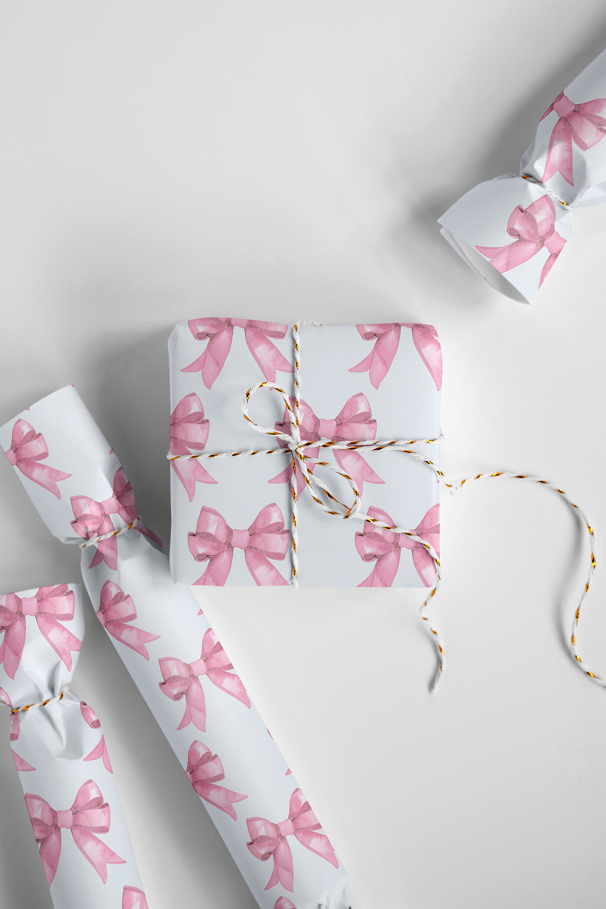 Gift Wrap Paper Ribbon Bows Pink Blue Colors Wrap Preppy Chinoiserie ... Gift Wrap Paper Ribbon Bows Pink Blue Colors Wrap Preppy Chinoiserie ...