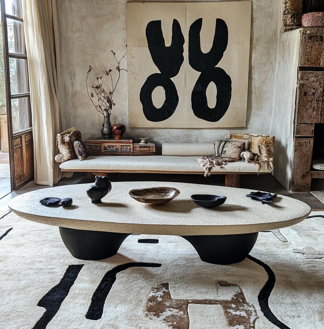 Abstract Tribal Crab Namibian Pattern Black and White Texture Boho Wall ...