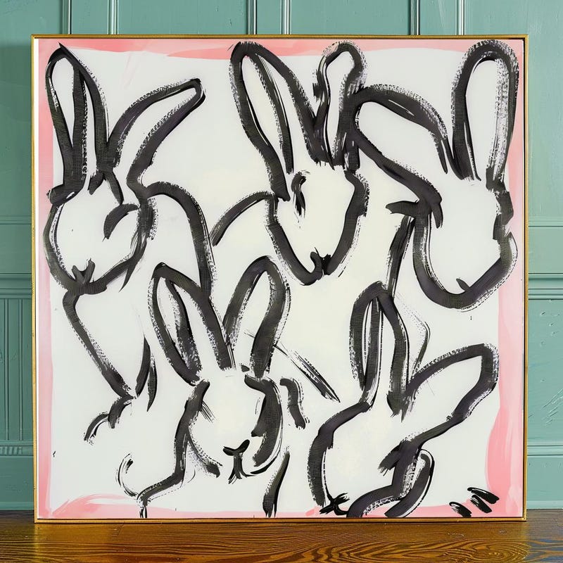 Abstract Bunny - Etsy
