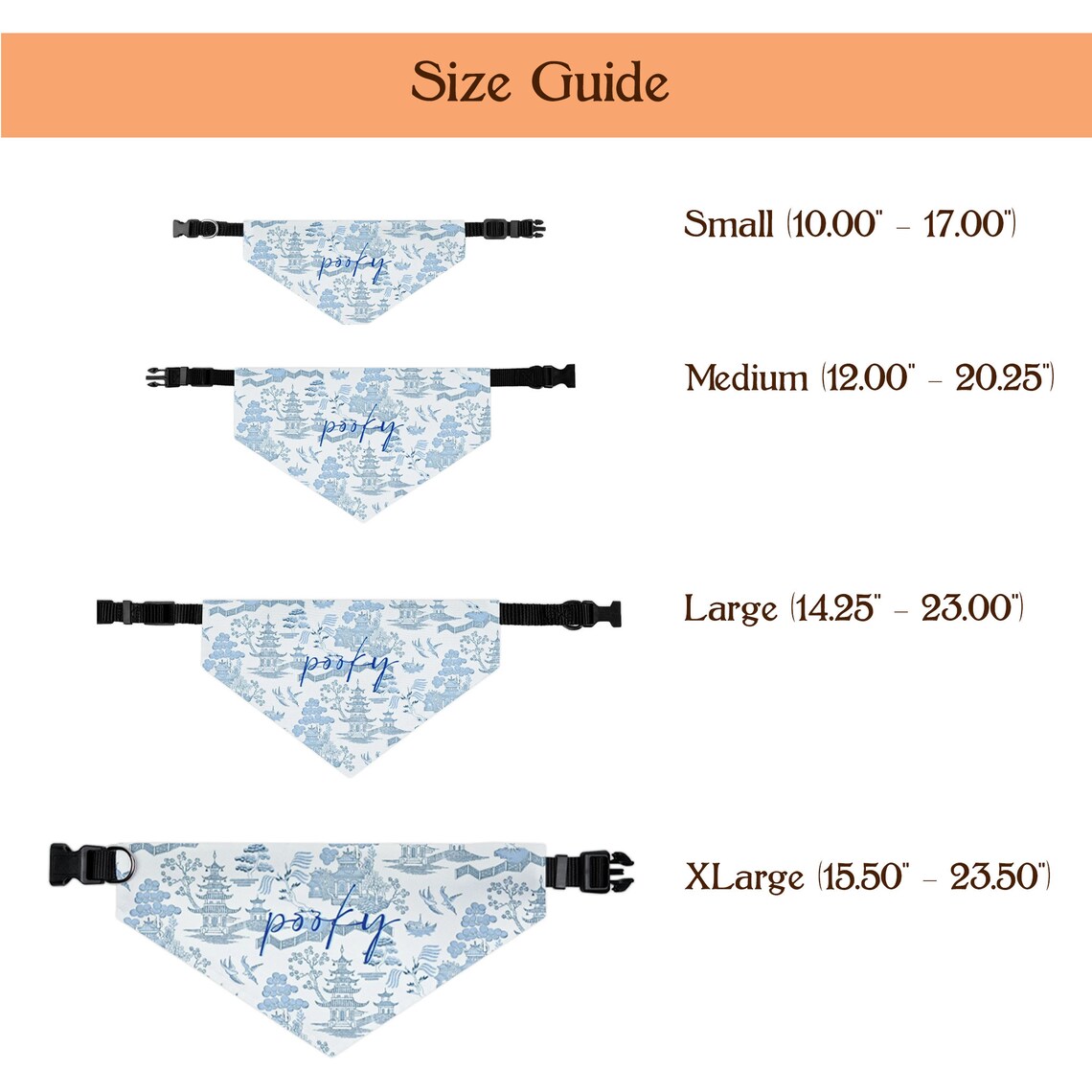 Personalized Name Pet Bandana Collar Chinoiserie Preppy - Etsy